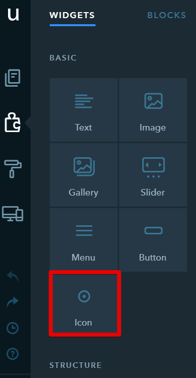 Icon Widget - uKit Knowledge Base