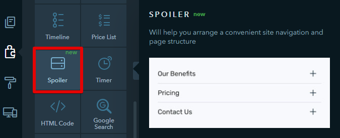 Spoiler Widget - uKit Knowledge Base