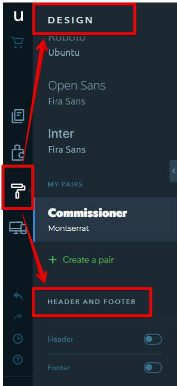 How to Сreate Your Own Header and Footer? - uKit Knowledge Base